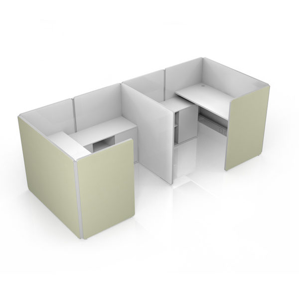 Modern Office Partition Island Workstation Color Screen - Wesome
